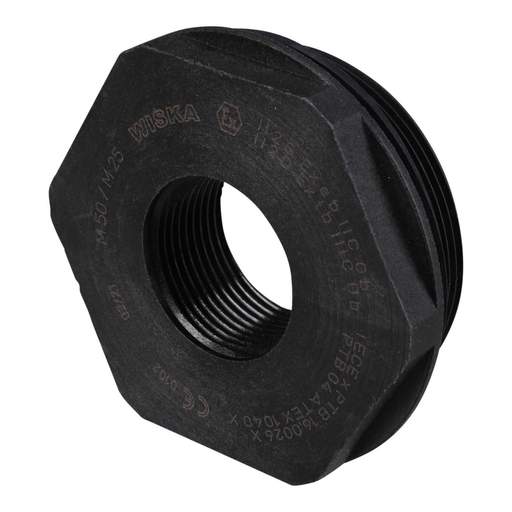 Wiska M50 Male x M25 Female Ex Reduction Adaptor Polyamide (Sold in 1's) (10064733) | CEF