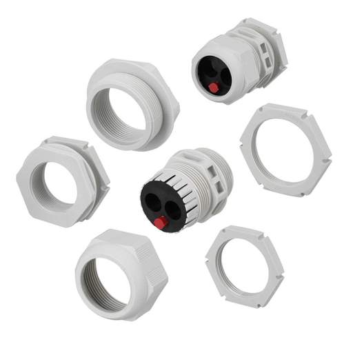 Wiska 32mm Plastic Cable Gland LSF with Multiple Insert, Locknut and ...