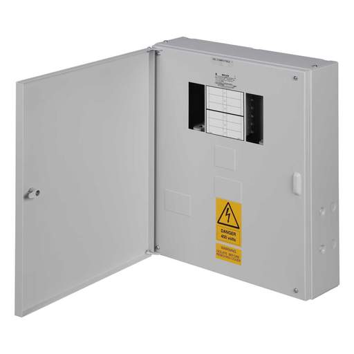 Wylex 4 Way 125A TP+N Type B Distribution Board without Incomer (NHTN04L) | CEF