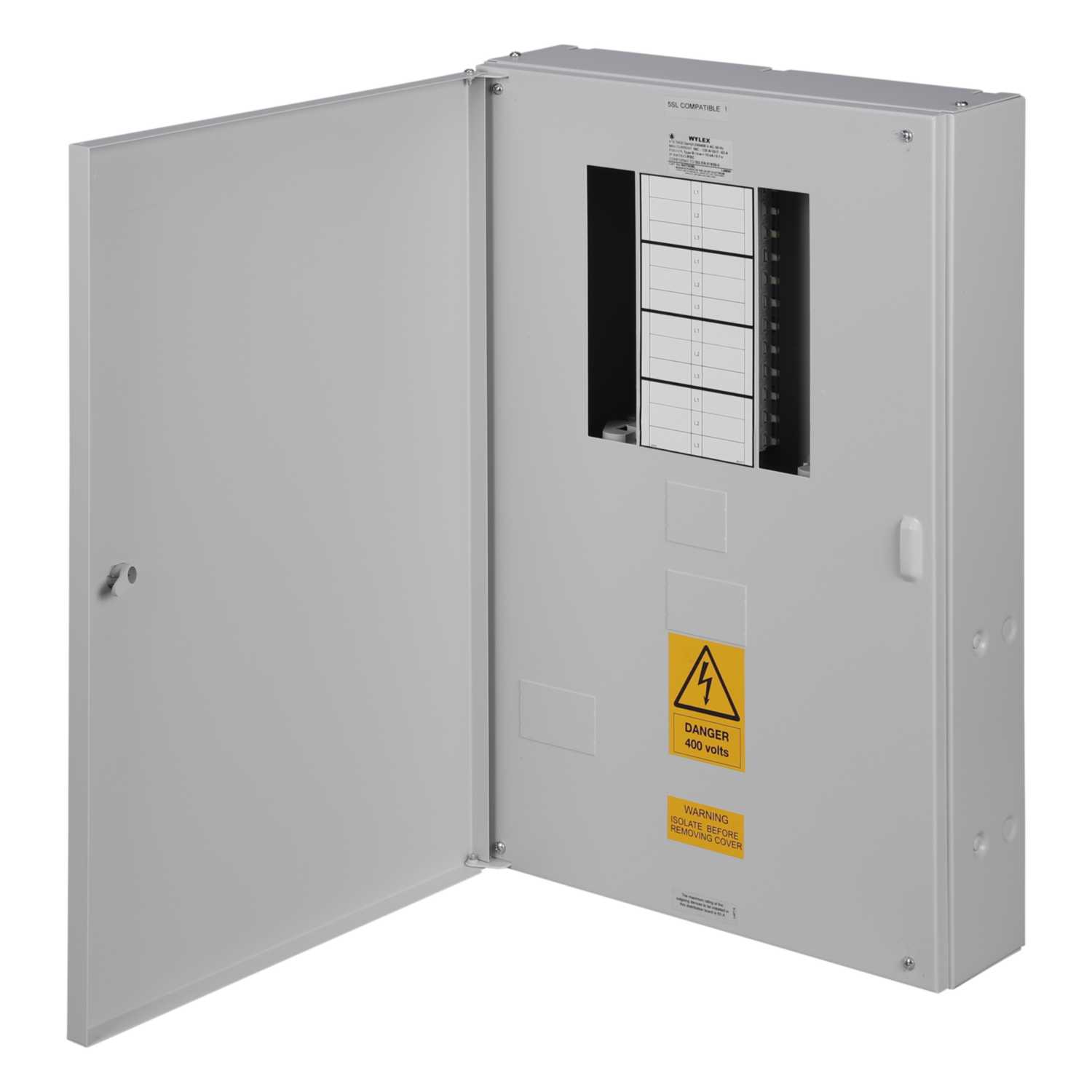 Wylex 8 Way 125A TP+N Type B Distribution Board without Incomer ...