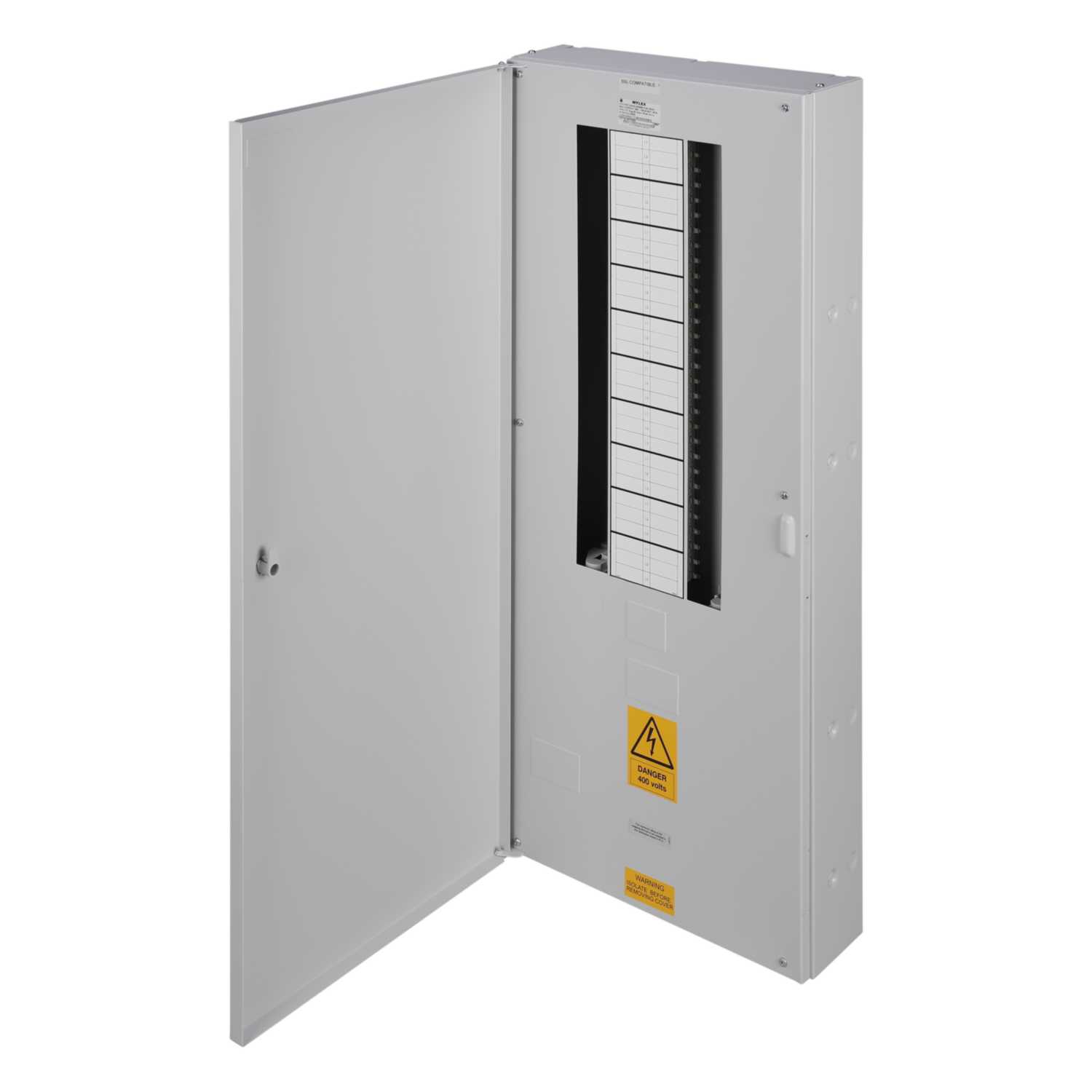 Wylex 20 Way 125A TP+N Type B Distribution Board without Incomer (NHTN20L) | CEF