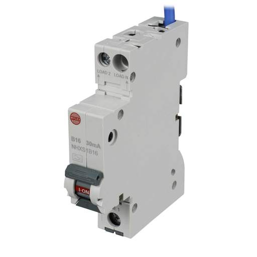 Wylex NHXS 16A 1P+N 1 Module B Curve 6kA 30mA RCBO (NHXS1B16) | CEF