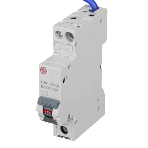 Wylex NHXS 40A 1P+N 1 Module C Curve 6kA 30mA RCBO (NHXS1C40) | CEF