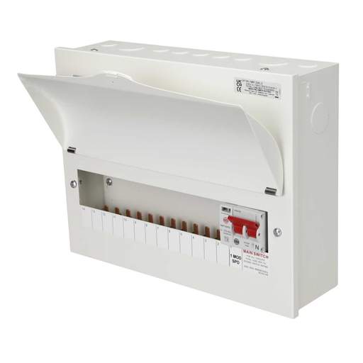 Wylex 13 Way 100A Isolator Incomer Metal Clad Consumer Unit with Type 2 ...