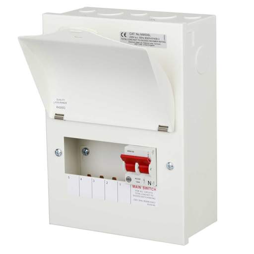 Wylex 5 Way 100A Isolator Incomer Metal Clad Consumer Unit (NM506L) | CEF