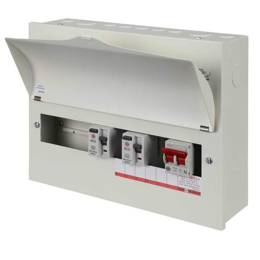Wylex 10 Way Flexible Dual 80A Type A RCD High Integrity Metal Clad ...