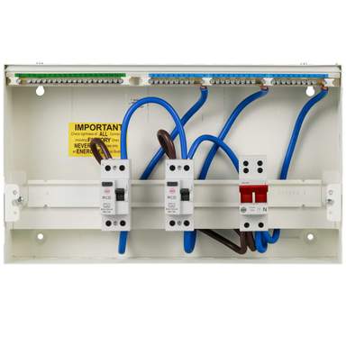 Wylex 15 Way Flexible Dual 80A Type A RCD High Integrity Metal Clad ...