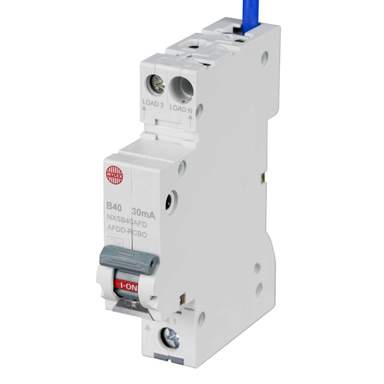 Wylex 40A 1P+N 1 Module B Curve 6kA 30mA Type A AFDD Combined RCBO (NXSB40AFD) | CEF