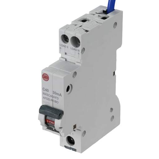 Wylex 40A 1P+N 1 Module C Curve 6kA 30mA Type A AFDD Combined RCBO (NXSC40AFD) | CEF