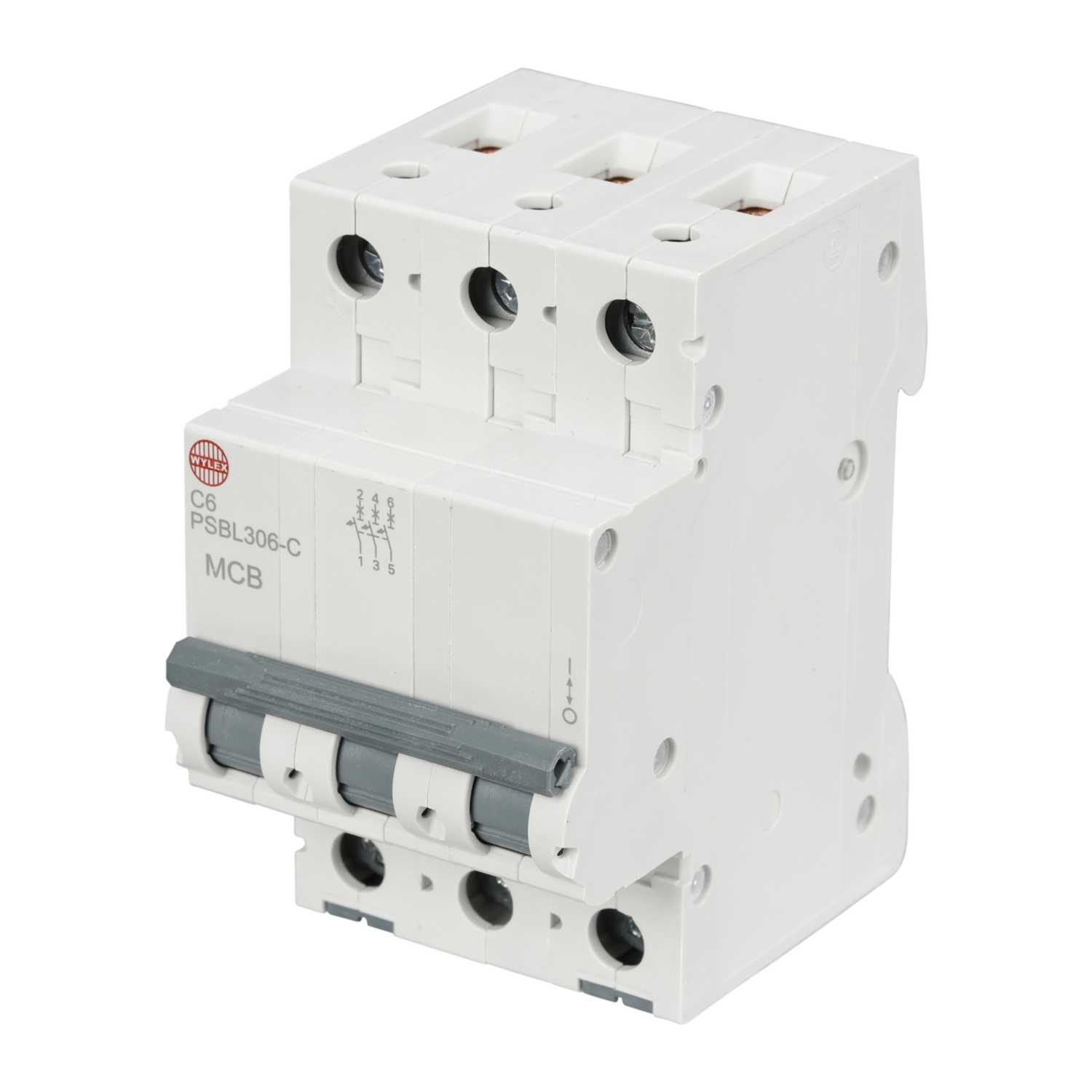 Wylex 6A Triple Pole 10kA C Curve MCB (PSBL306-C) | CEF