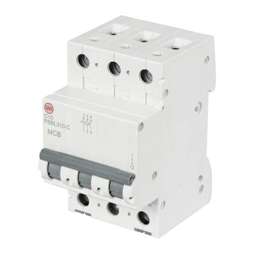 Wylex 10A Triple Pole 10kA C Curve MCB (PSBL310-C) | CEF