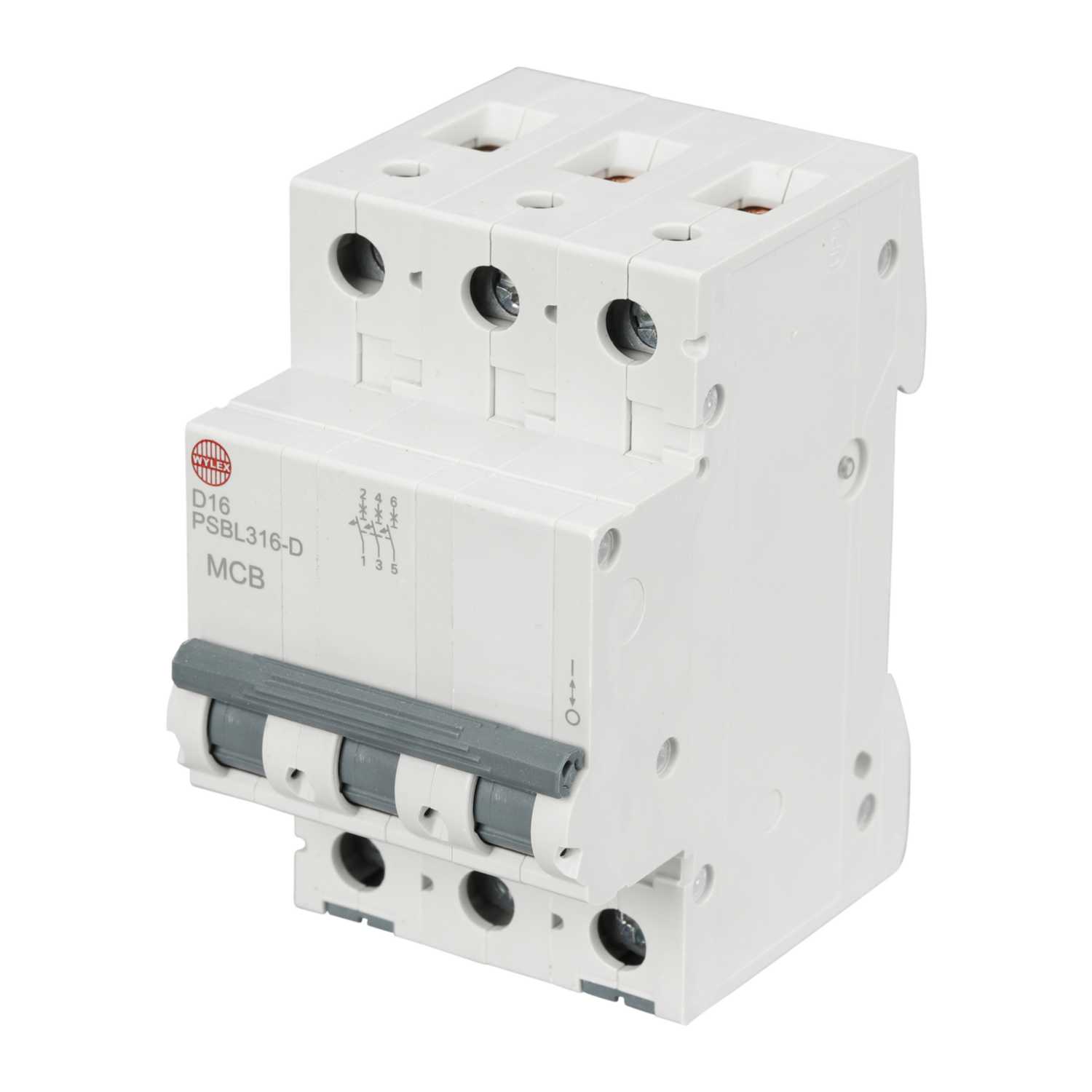 Wylex 16A Triple Pole 10kA D Curve MCB (PSBL316-D) | CEF