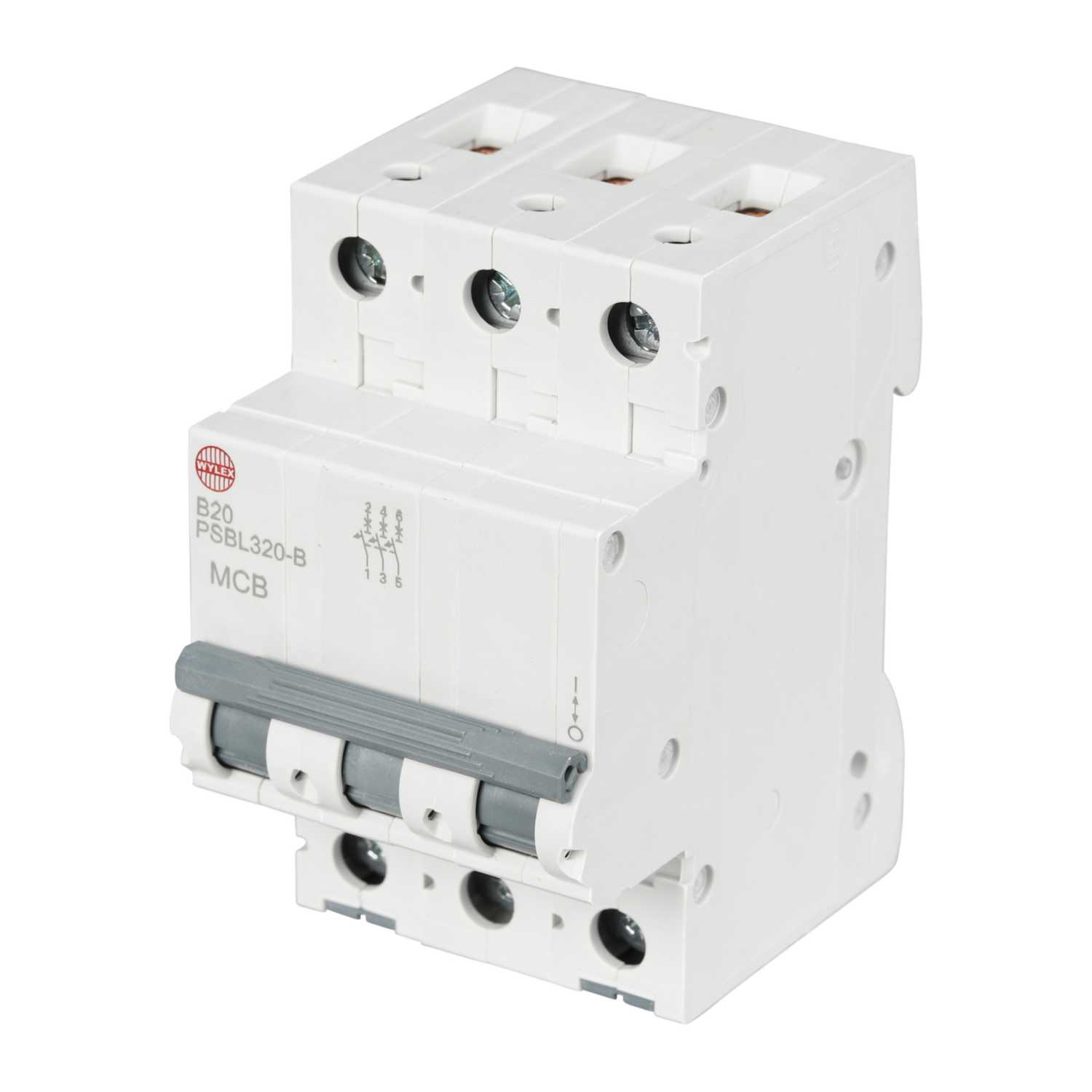 Wylex 20A Triple Pole 10kA B Curve MCB (PSBL320-B) | CEF