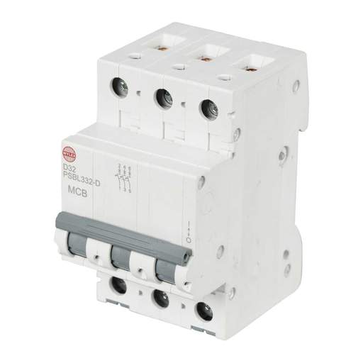Wylex 32A Triple Pole 10kA D Curve MCB (PSBL332-D) | CEF