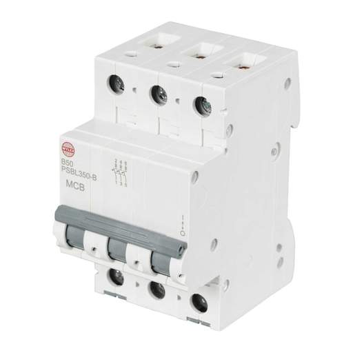 Wylex 50A Triple Pole 10kA B Curve MCB (PSBL350-B) | CEF