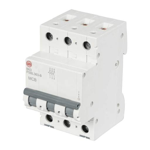 Wylex 63A Triple Pole 10kA B Curve MCB (PSBL363-B) | CEF