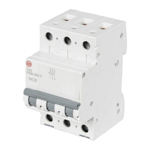 Wylex 63A Triple Pole 10kA C Curve MCB (PSBL363-C) | CEF