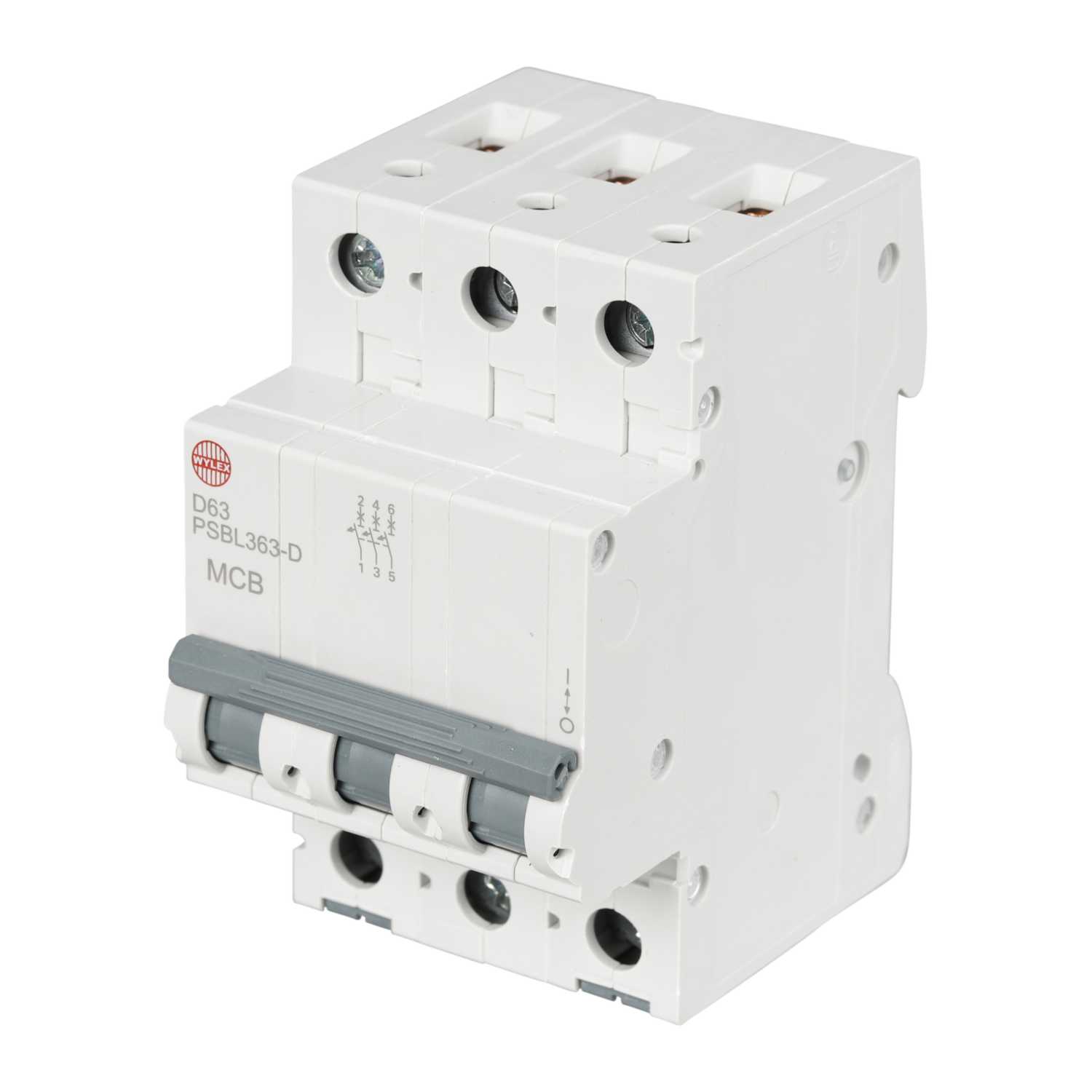 Wylex 63A Triple Pole 10kA D Curve MCB (PSBL363-D) | CEF
