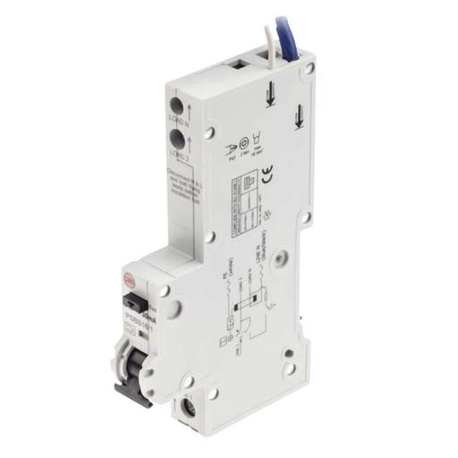 Wylex PSBS 16A Single Pole 1 Module C Curve 10kA 30mA Type A RCBO (PSBS16/1) | CEF