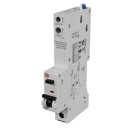 Wylex PSBS 20A 1P+N 1 Module C Curve 10kA 30mA Type A RCBO (PSBS20/1) | CEF