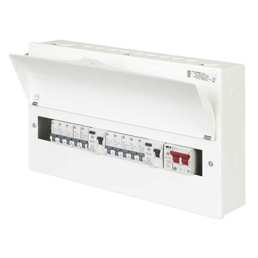 Wylex 14 Way Dual 80A Type A RCD Metal Clad Consumer Unit with SPD and ...