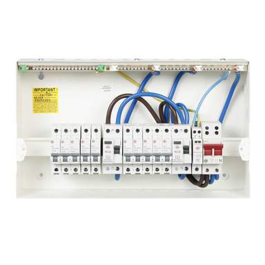 Wylex 14 Way Dual 80A Type A RCD Metal Clad Consumer Unit with SPD and ...