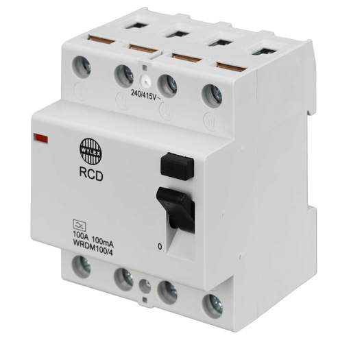 Wylex 100A 4 Pole 100mA Type A RCD (WRDM100/4) | CEF