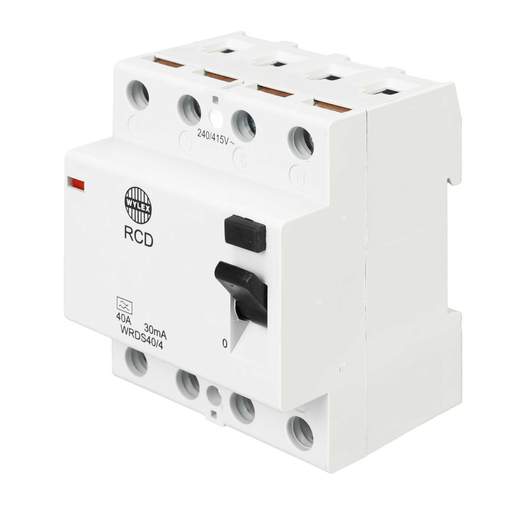 Wylex 40A 4 Pole 30mA Type A RCD (WRDS40/4) | CEF