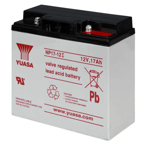 Yuasa 17Ah 12V Sealed Lead Acid Battery (NP17-12/I/NF/BOX) | CEF