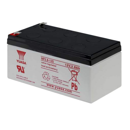 Yuasa 2.8Ah 12V Sealed Lead Acid Battery (NP2.8-12/187/NF/BOX) | CEF