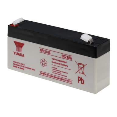 Yuasa 2.8Ah 6V Sealed Lead Acid Battery (NP2.8-6/187/NF/BOX) | CEF