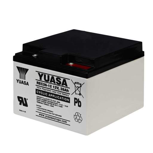 Yuasa 26Ah 12V Cyclic Sealed Lead Acid Battery (REC26-12/I/NF/BOX) | CEF
