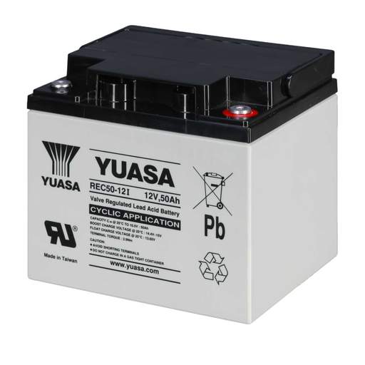 Yuasa 50Ah 12V Sealed Lead Acid Battery (REC50-12/I/NF/BOX) | CEF