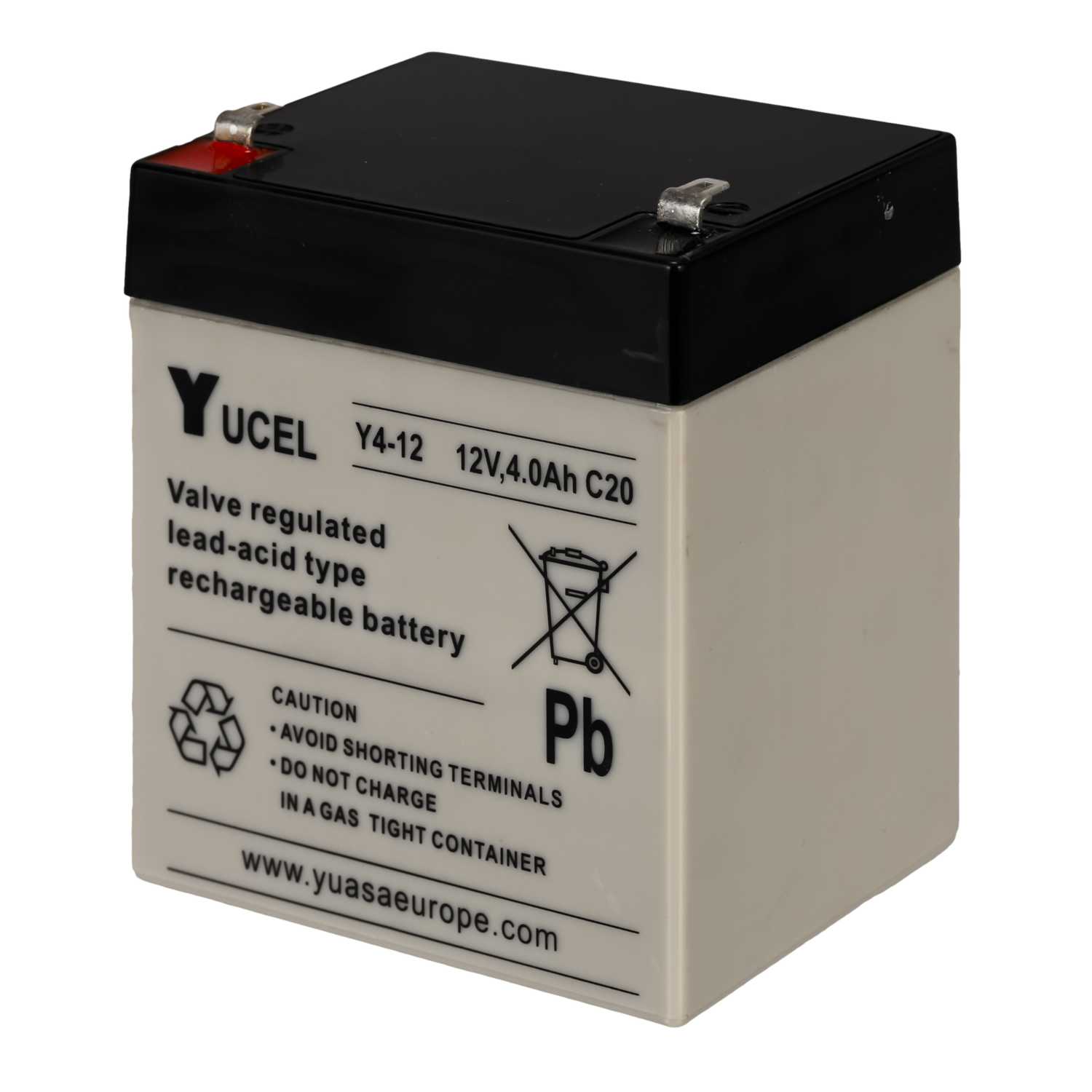 Yuasa 4Ah 12V Sealed Lead Acid Yucel Battery (Y4-12/187/NF/BOX) | CEF