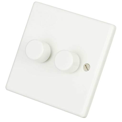 Zano Controls 150W 2 Gang Easy Fit LED Dimmer White (ZSP152) | CEF